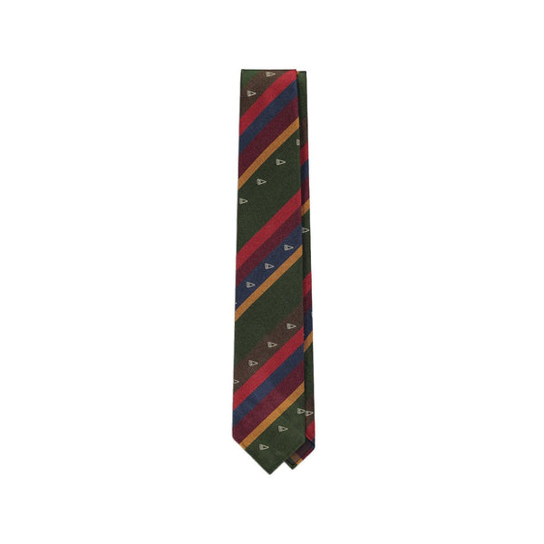 Drake's of London Stripe D Flag Motif Tie - Multi – Stomping Ground
