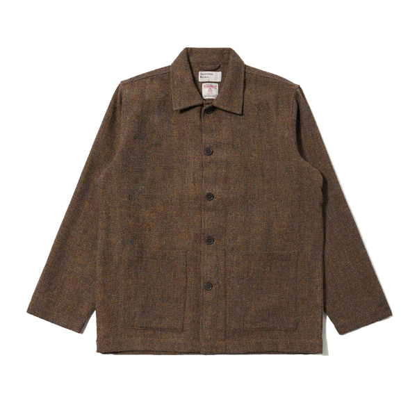 Universal Works Easy Jacket - Gold Harris Tweed – Stomping Ground