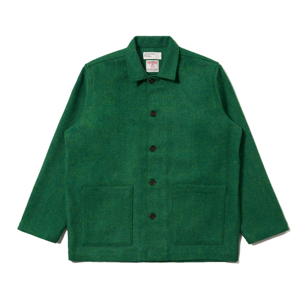 Universal Works Easy Jacket - Green Harris Tweed – Stomping Ground